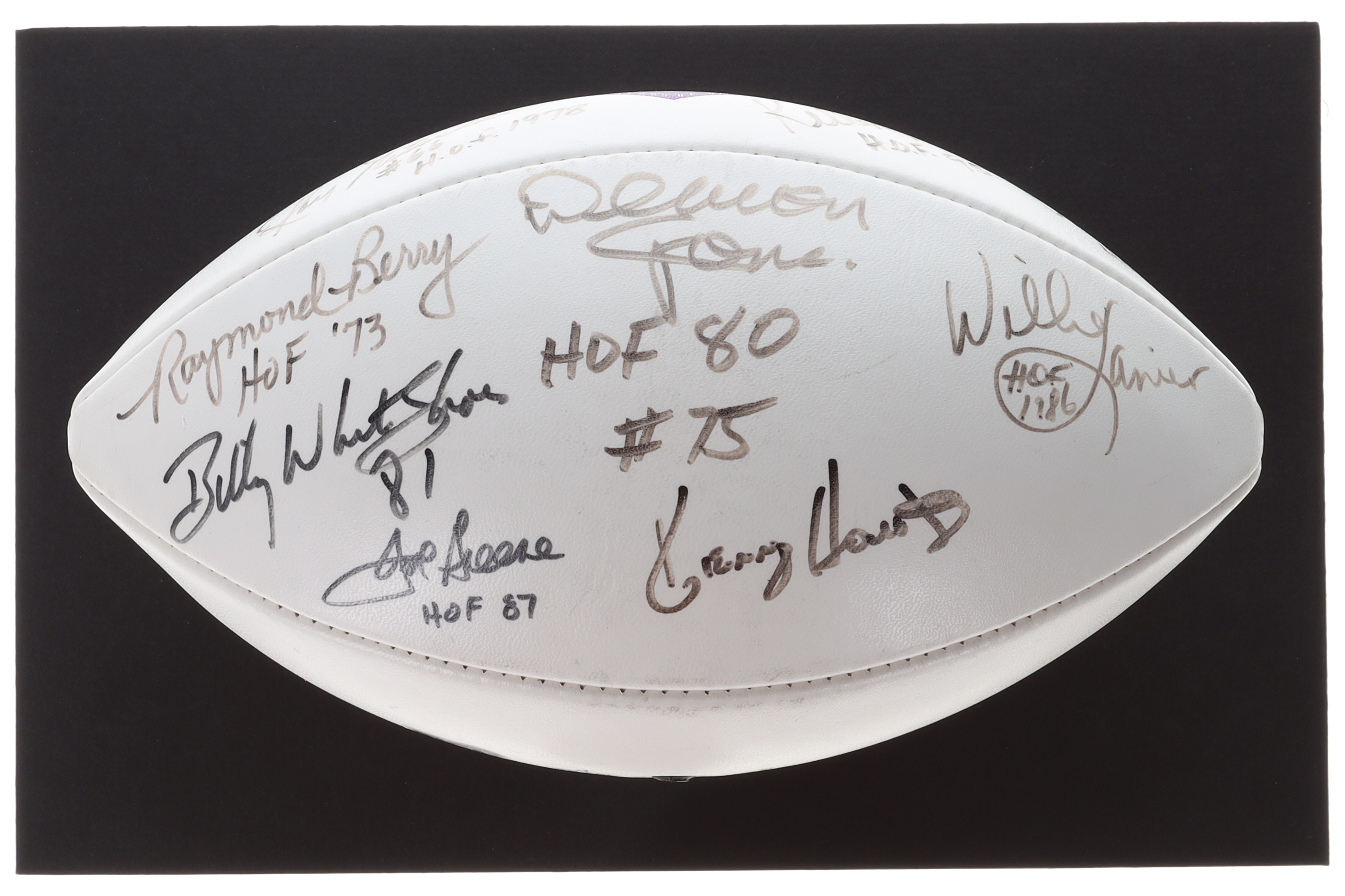 75th Anniversary Official NFL Football Signed by (12) with Bob Lilly ...