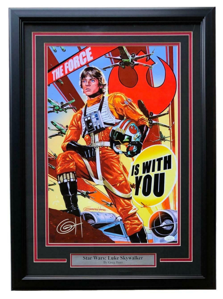 Greg Horn Signed "Star Wars: Luke Skywalker" Custom Framed Lithograph ...