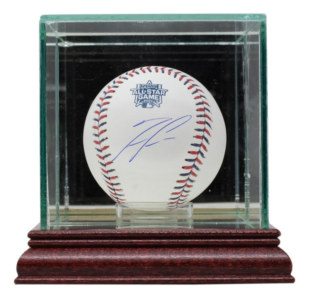 Ronald Acuna Jr. Signed 2021 All-Star Game Logo Baseball with Display ...