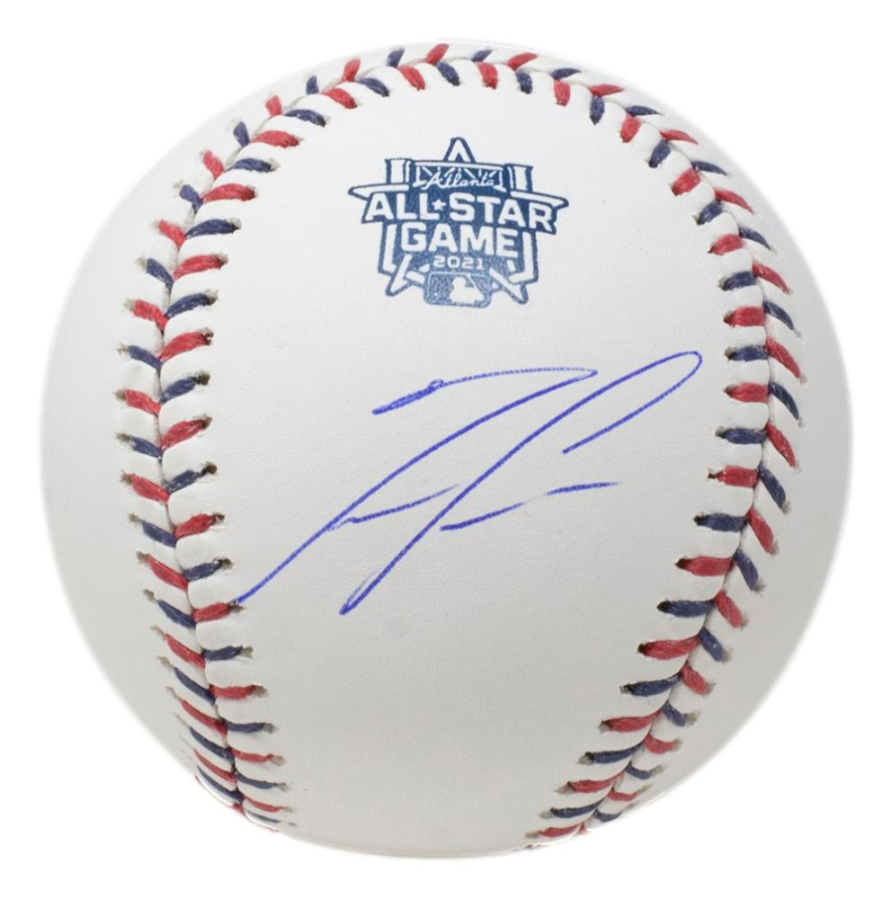 Ronald Acuna Jr. Signed 2021 All-Star Game Logo Baseball with Display ...