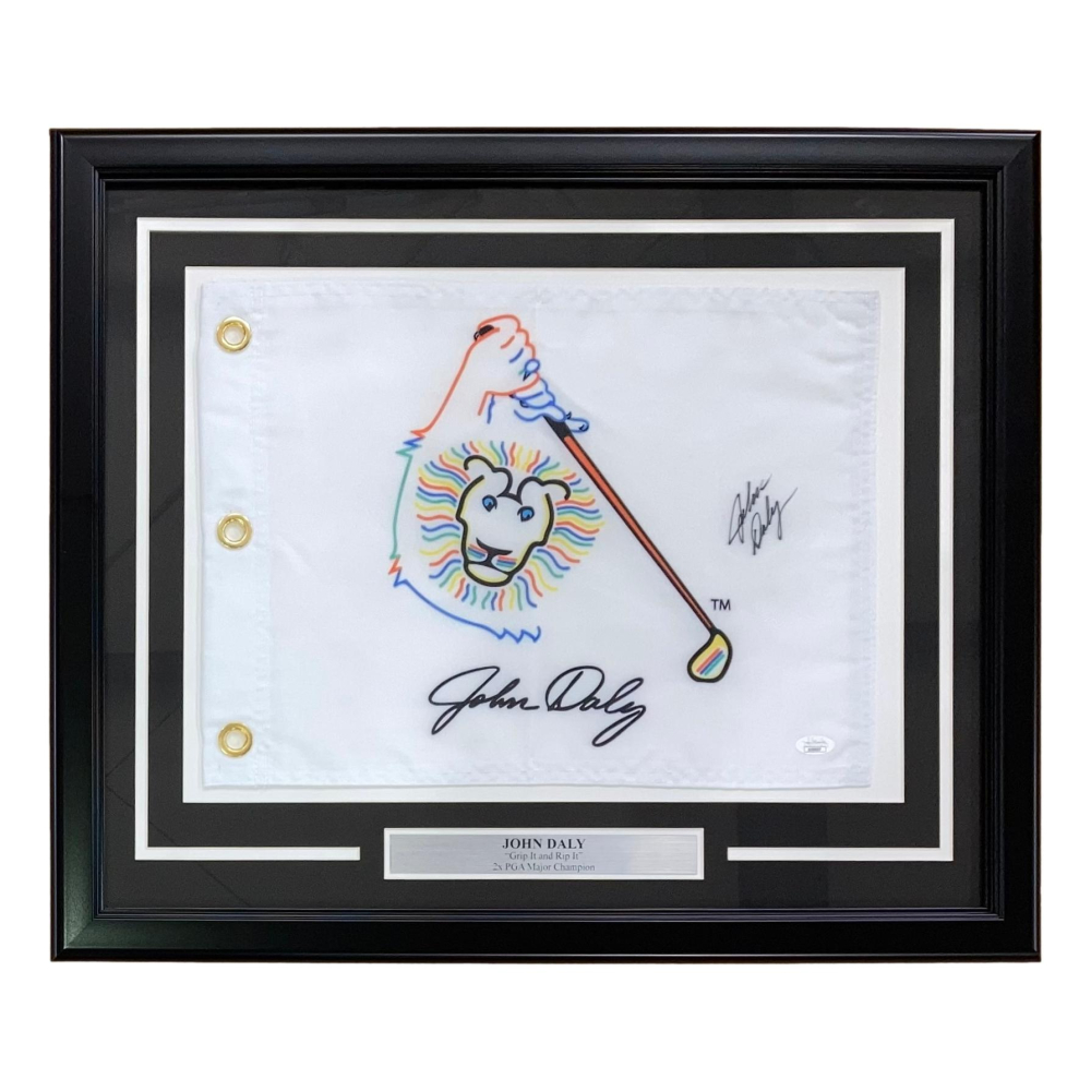 John Daly Signed Daly Logo Custom Framed Golf Flag (JSA) | Pristine Auction