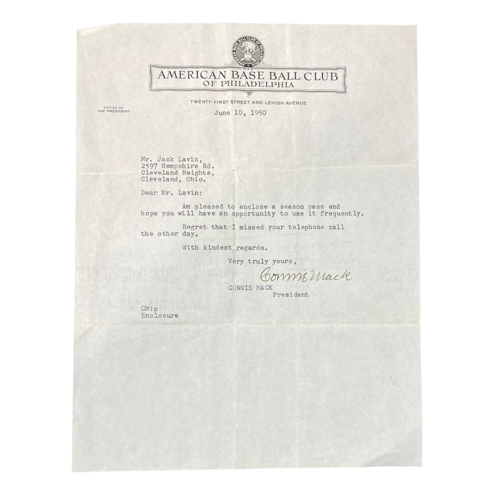 Connie Mack Signed Hand-Written Letter (Beckett) | Pristine Auction