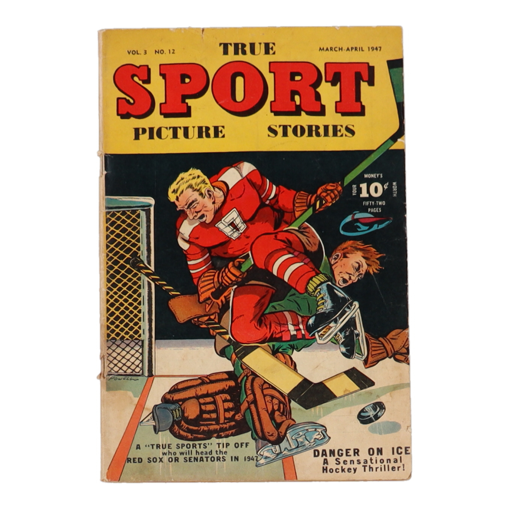 1947 "True Sport Picture Stories" Issue #12 Street & Smith Ice Hockey ...