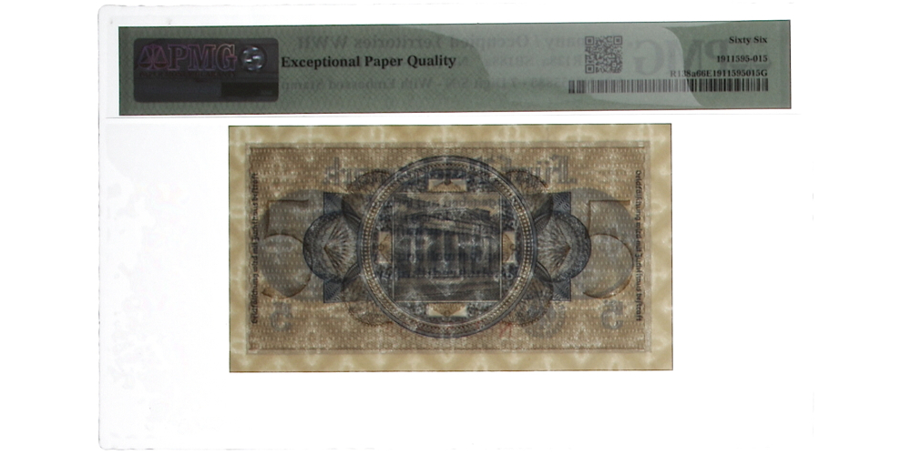 (ND) 1940-45 Germany / Occupied Territories WWII 5 Reichsmark (PMG GU66 ...