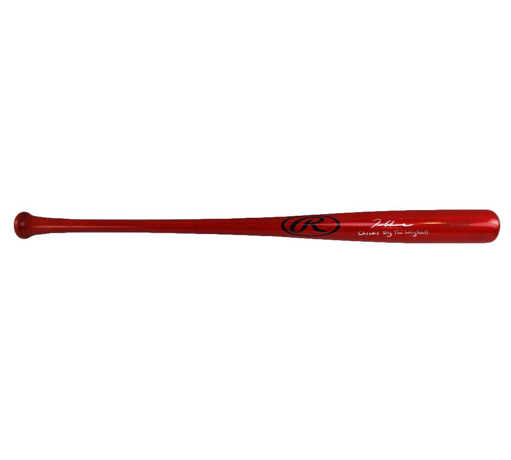 Tom Glavine Signed Baseball Bat Inscribed "Chicks Dig the Longball ...