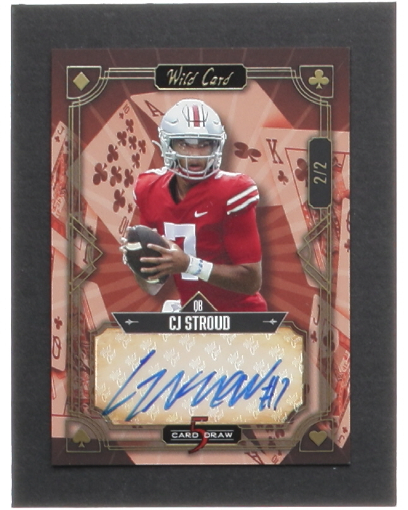 CJ Stroud 2022 Wild Card Five Card Draw Classic Red #5CDCL106 #2/2 ...