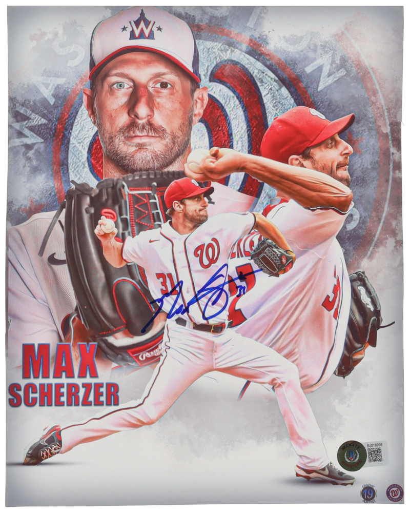 Max Scherzer Signed Nationals 8x10 Photo (Beckett) | Pristine Auction