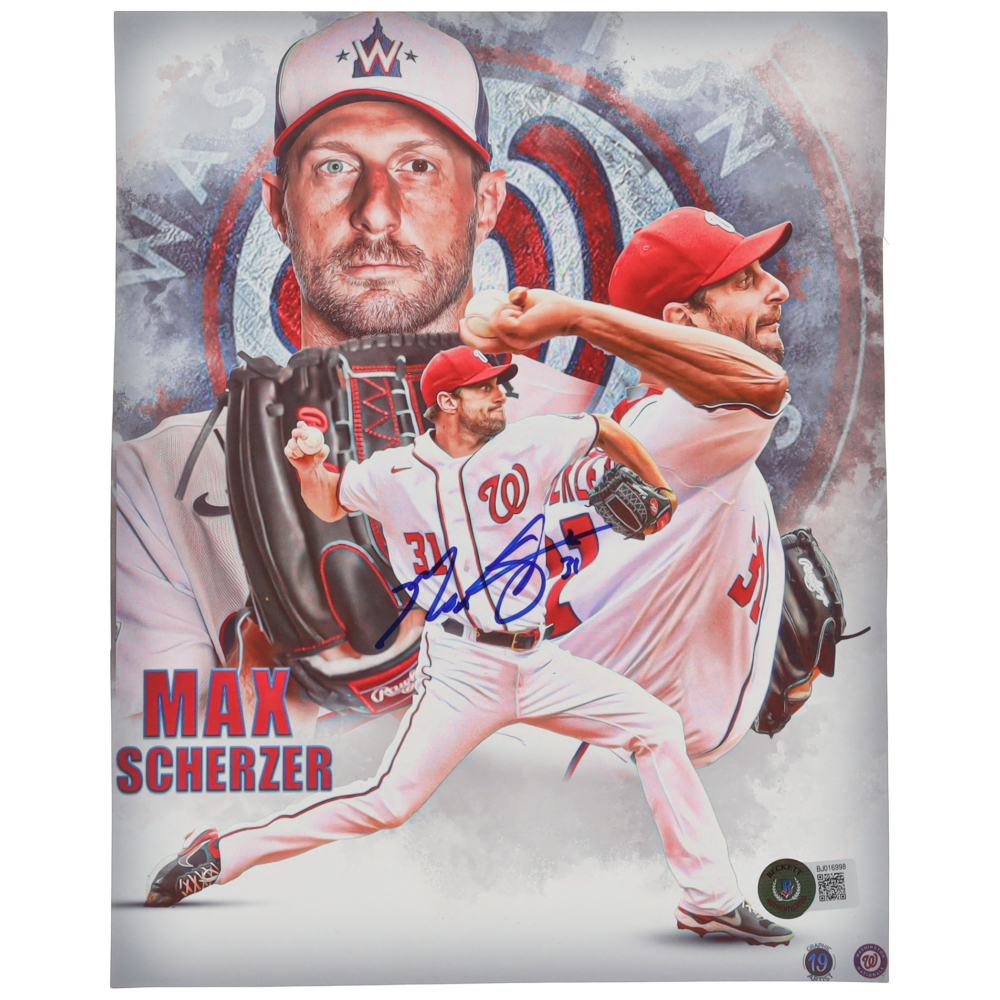 Max Scherzer Signed Nationals 8x10 Photo (Beckett) | Pristine Auction