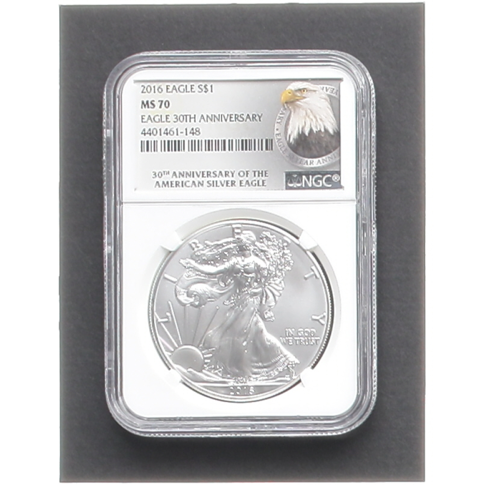 2016 American Silver Eagle S $1 One Dollar Coin 30th Anniversary (NGC MS70) | Pristine Auction