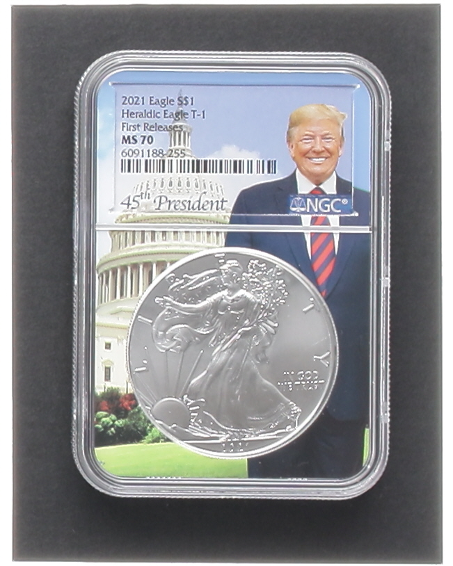 2021 American Silver Eagle S $1 One Dollar Coin Heraldic Eagle T-1 First Releases (NGC MS70 ...