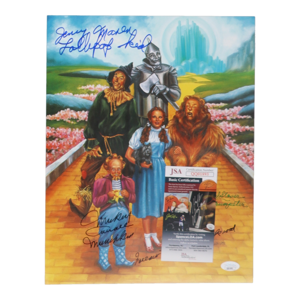 Jerry Maren, Karl Slover & Mickey Carroll Signed "Wizard of Oz" 11x14 ...