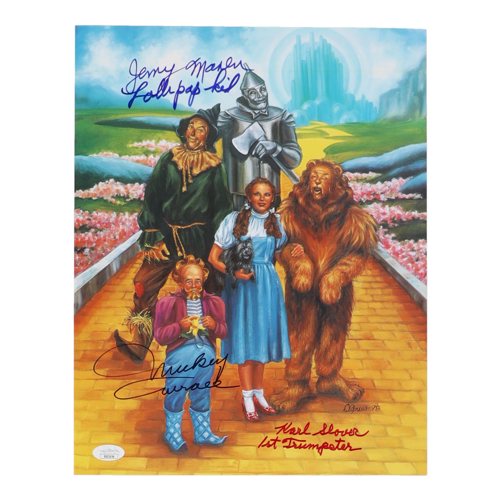 Mickey Carroll, Karl Slover & Jerry Maren Signed "The Wizard of Oz ...