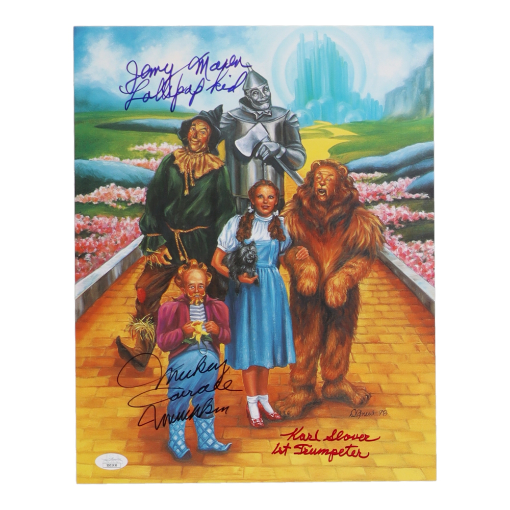 Mickey Carroll, Karl Slover & Jerry Maren Signed "The Wizard of Oz ...