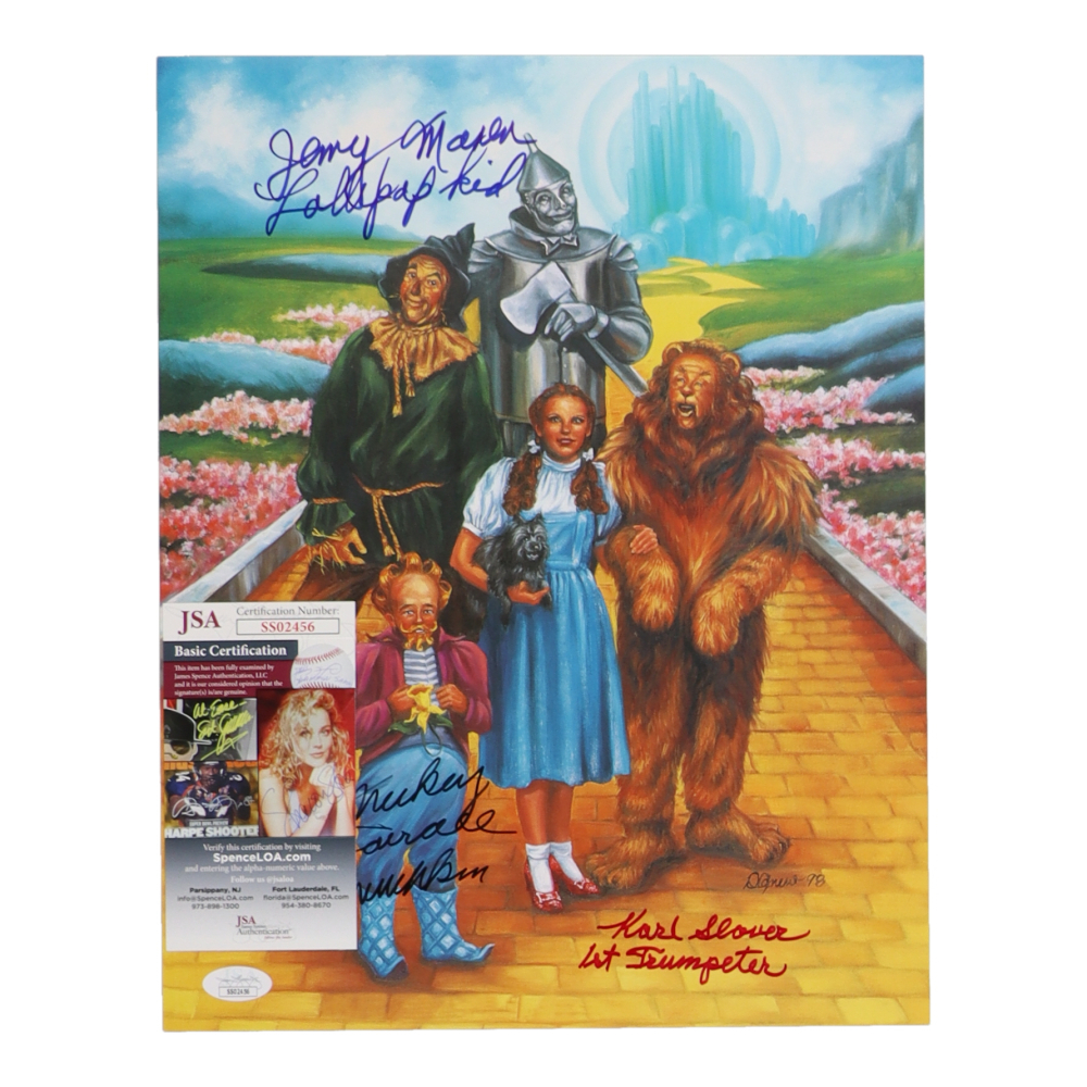 Mickey Carroll, Karl Slover & Jerry Maren Signed "The Wizard of Oz ...