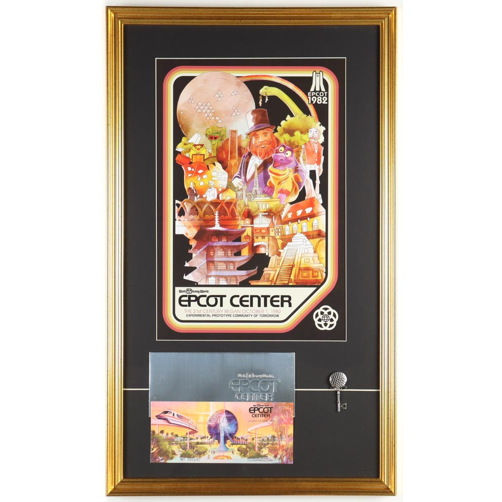 Walt Disney's "Epcot Center" Custom Framed Print Display with Epcot ...