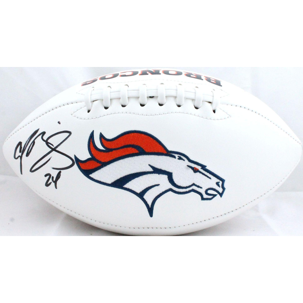 Champ Bailey Signed Broncos Logo Football (Beckett) | Pristine Auction
