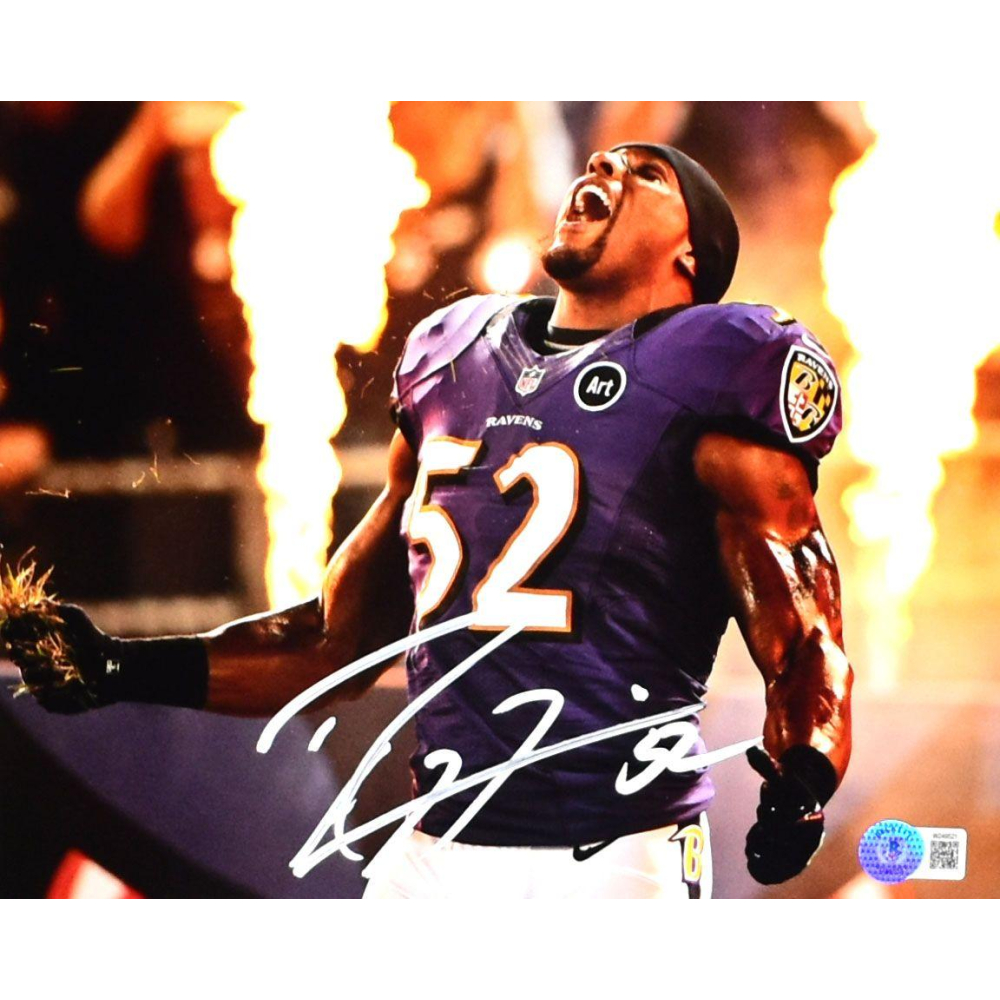 Ray Lewis Signed Ravens 8x10 Photo (Beckett) | Pristine Auction