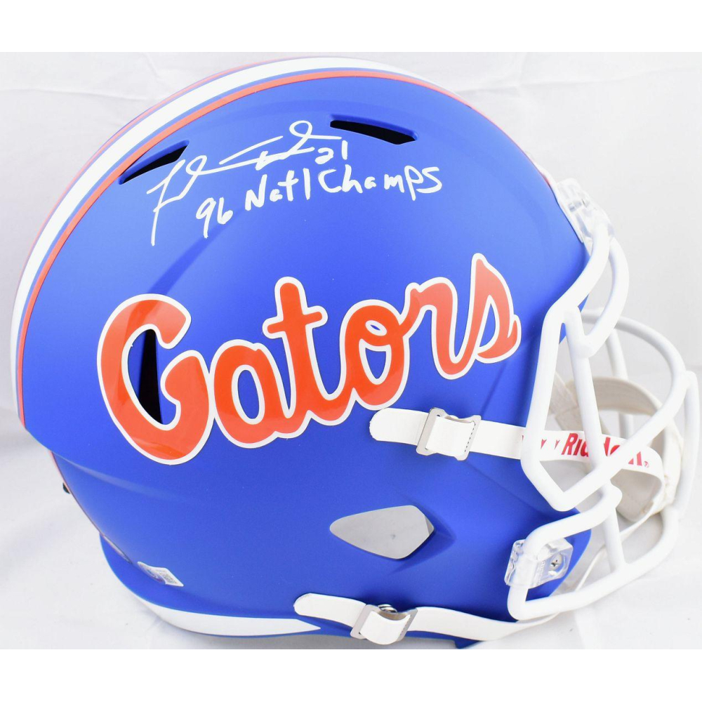 Fred Taylor Signed Florida Gators Full-Size Speed Helmet Inscribed "96 ...