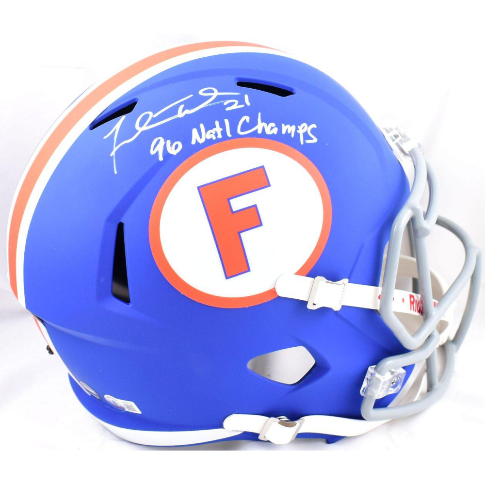 Fred Taylor Signed Florida Gators Full-Size Speed Helmet Inscribed "96 ...