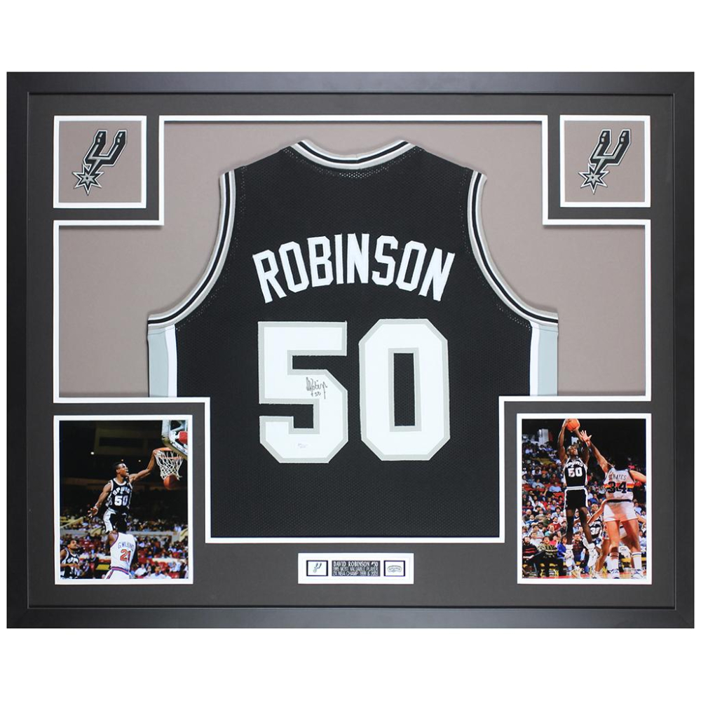 David Robinson Signed Custom Framed Jersey Display (JSA) | Pristine Auction