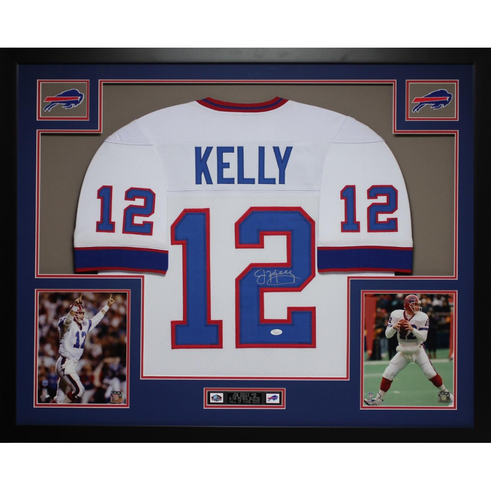 Jim Kelly Signed Custom Framed Jersey Display (JSA) | Pristine Auction