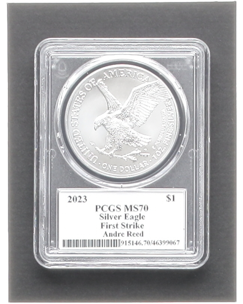Andre Reed Signed Label - 2023 American Silver Eagle $1 One Dollar Coin ...