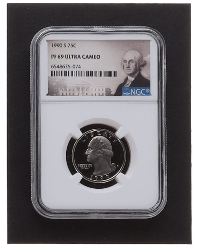 1990 Washington Silver Quarter - George Washington Label (NGC PF69 ...