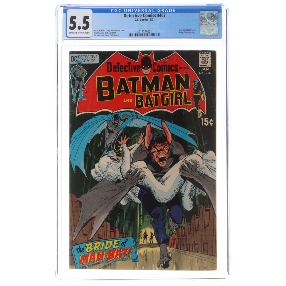 1971 "Detective Comics" Issue #407 DC Comic Book (CGC 5.5) | Pristine ...