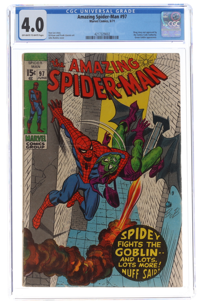1971 "Amazing Spider-Man" Issue #97 Marvel Comic Book (CGC 4 ...