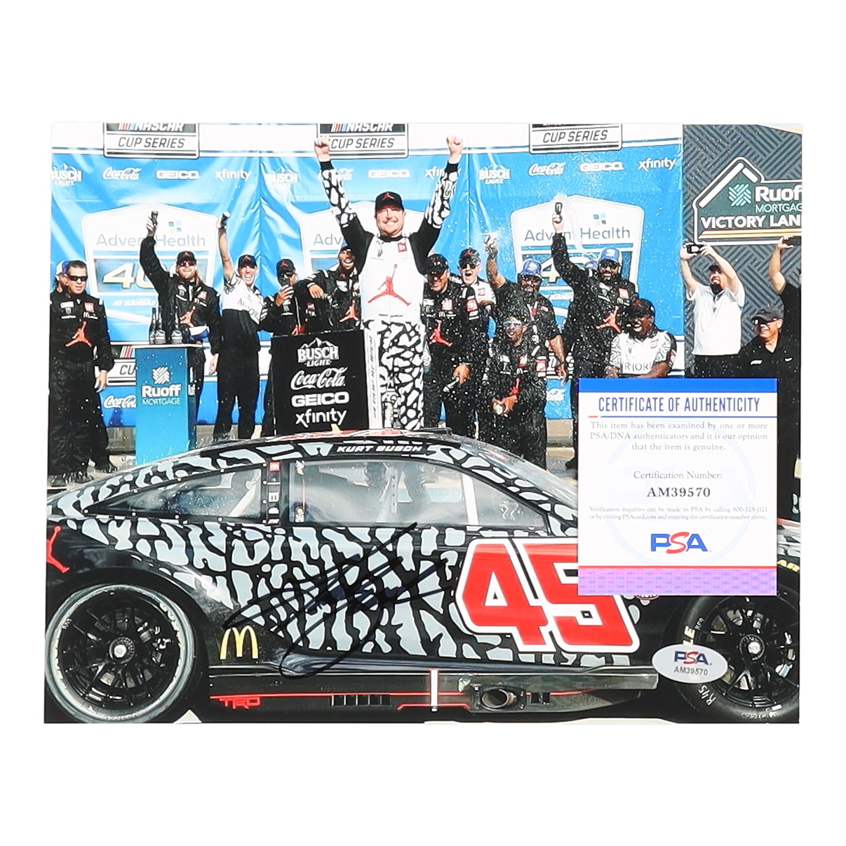 Kurt Busch Signed NASCAR 8x10 Photo (PSA) | Pristine Auction