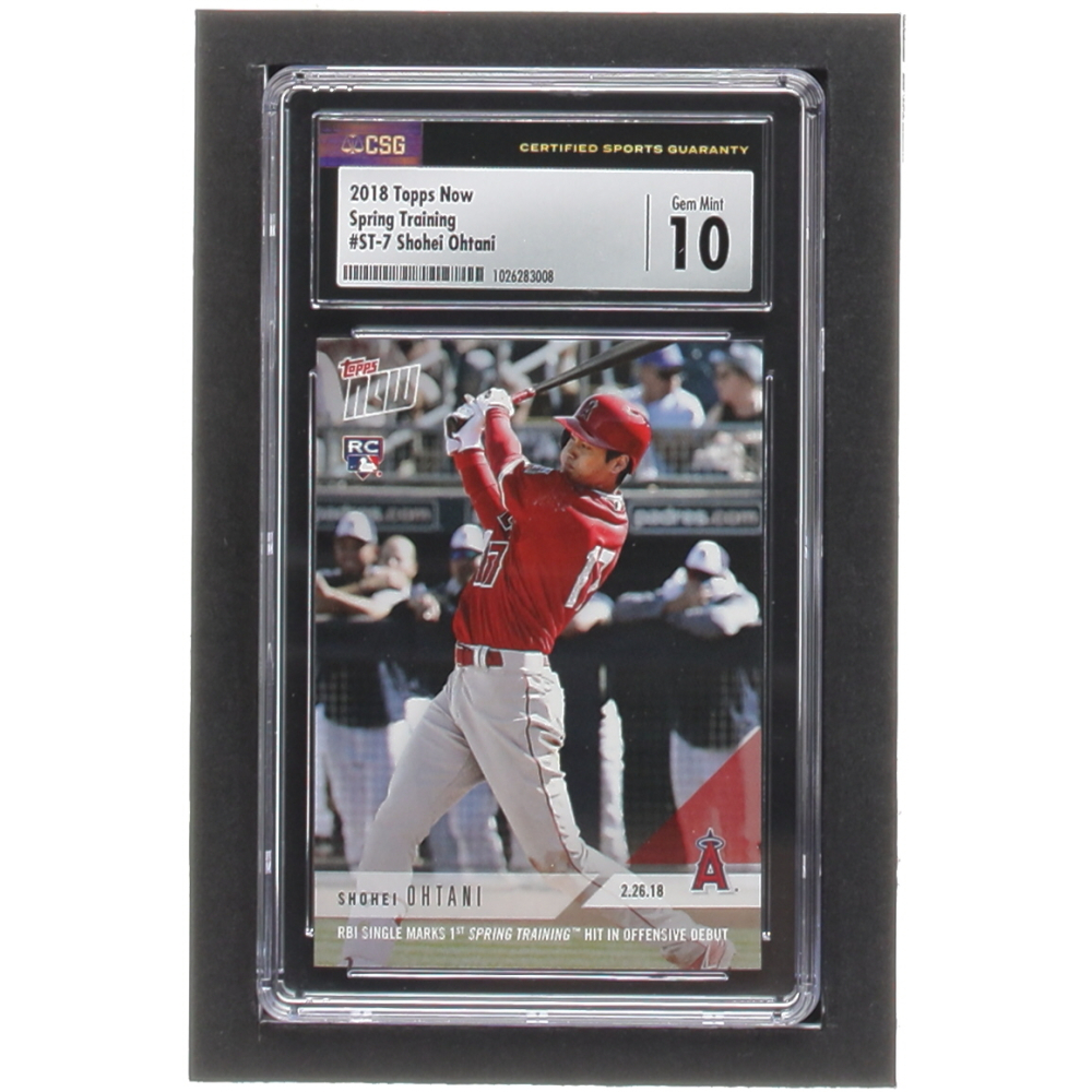 Shohei Ohtani 2018 Topps Now Spring Training #ST7 RC (CSG 10 ...