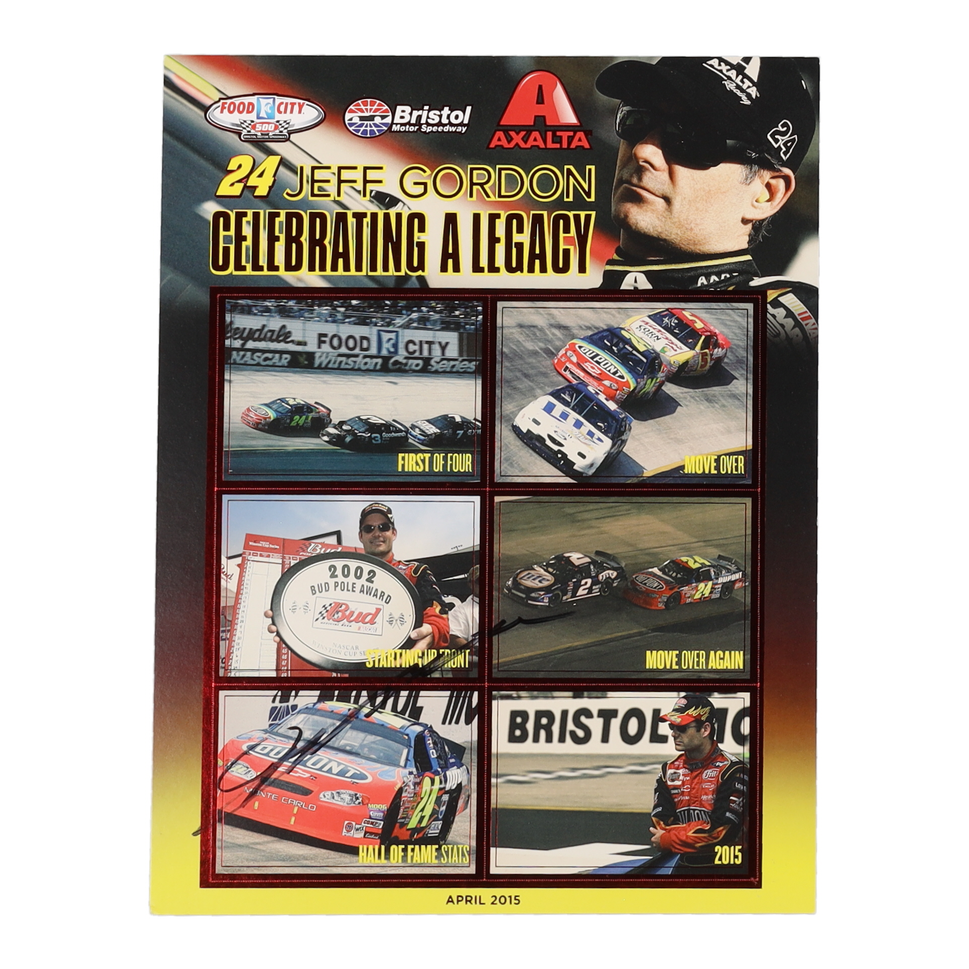 Jeff Gordon Signed NASCAR 8x10 Flyer (PSA) | Pristine Auction