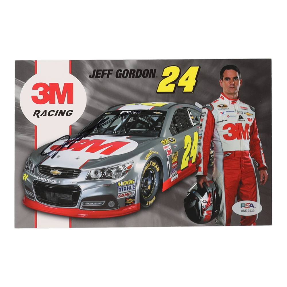 Jeff Gordon Signed NASCAR 6x9 Flyer (PSA) | Pristine Auction
