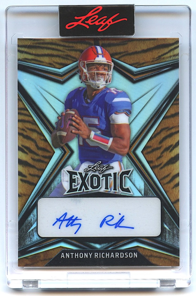Anthony Richardson 2022 Leaf Exotic Prismatic Tiger #BAAR1 Autograph #2 ...