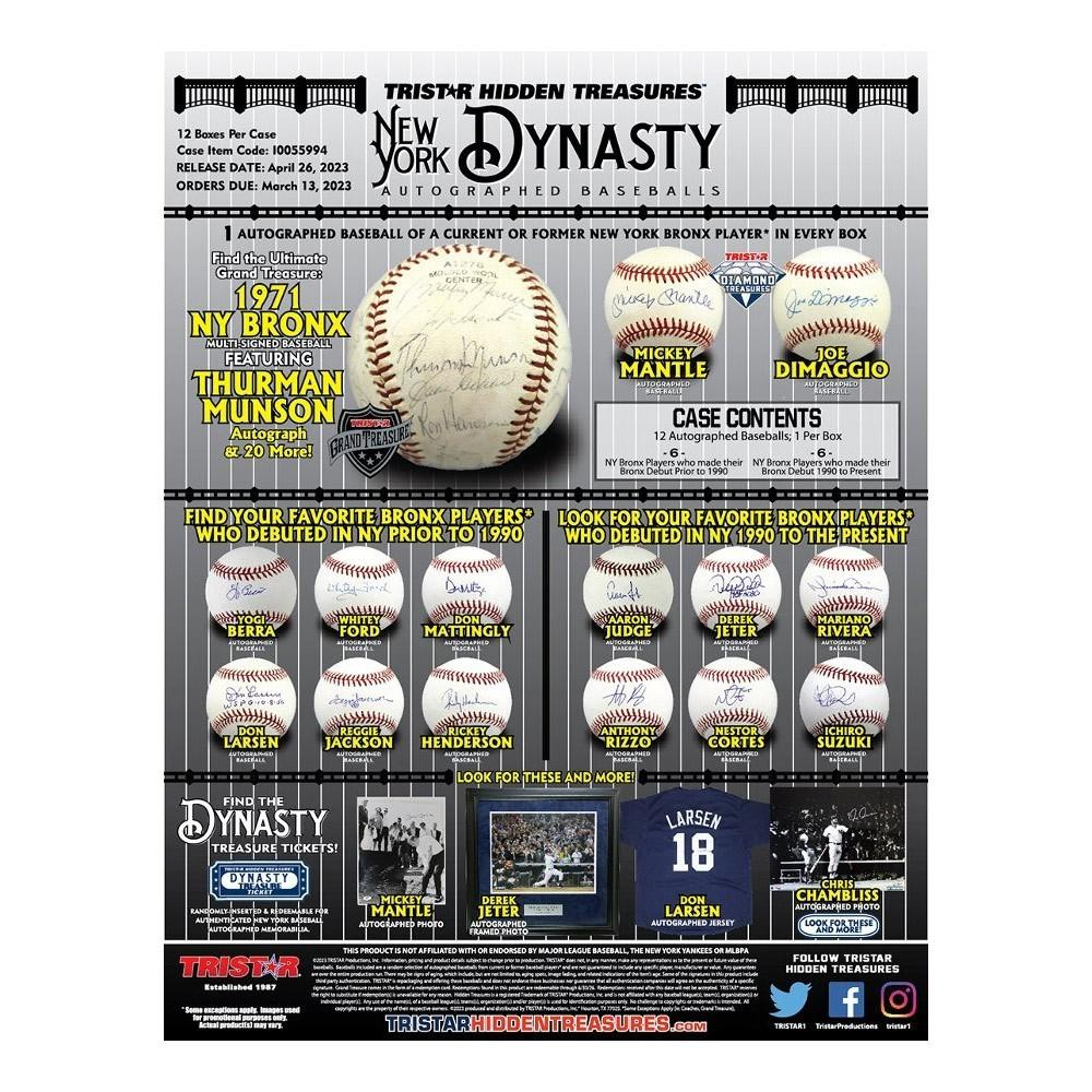 2023 TriStar Hidden Treasures New York Dynasty Signed Mystery Baseball ...