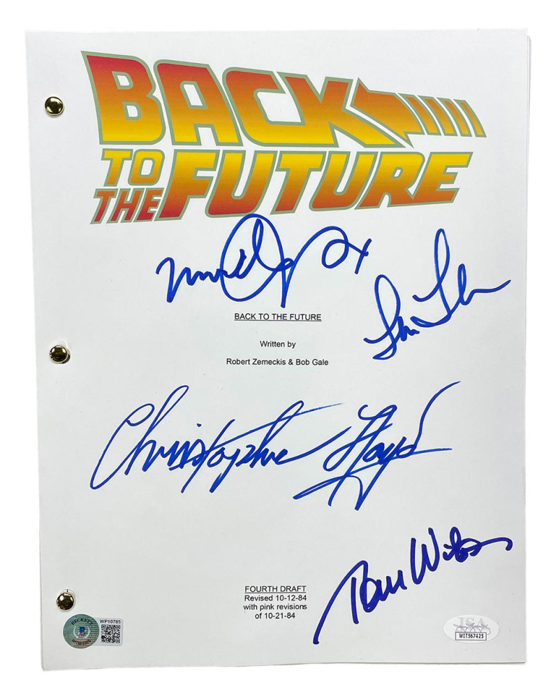 "Back to the Future" Movie Script Signed By (4) with Michael J. Fox ...