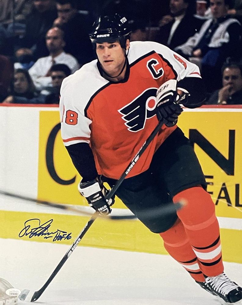 Eric Lindros Signed Flyers 16x20 Photo Inscribed "HOF 16" (JSA ...