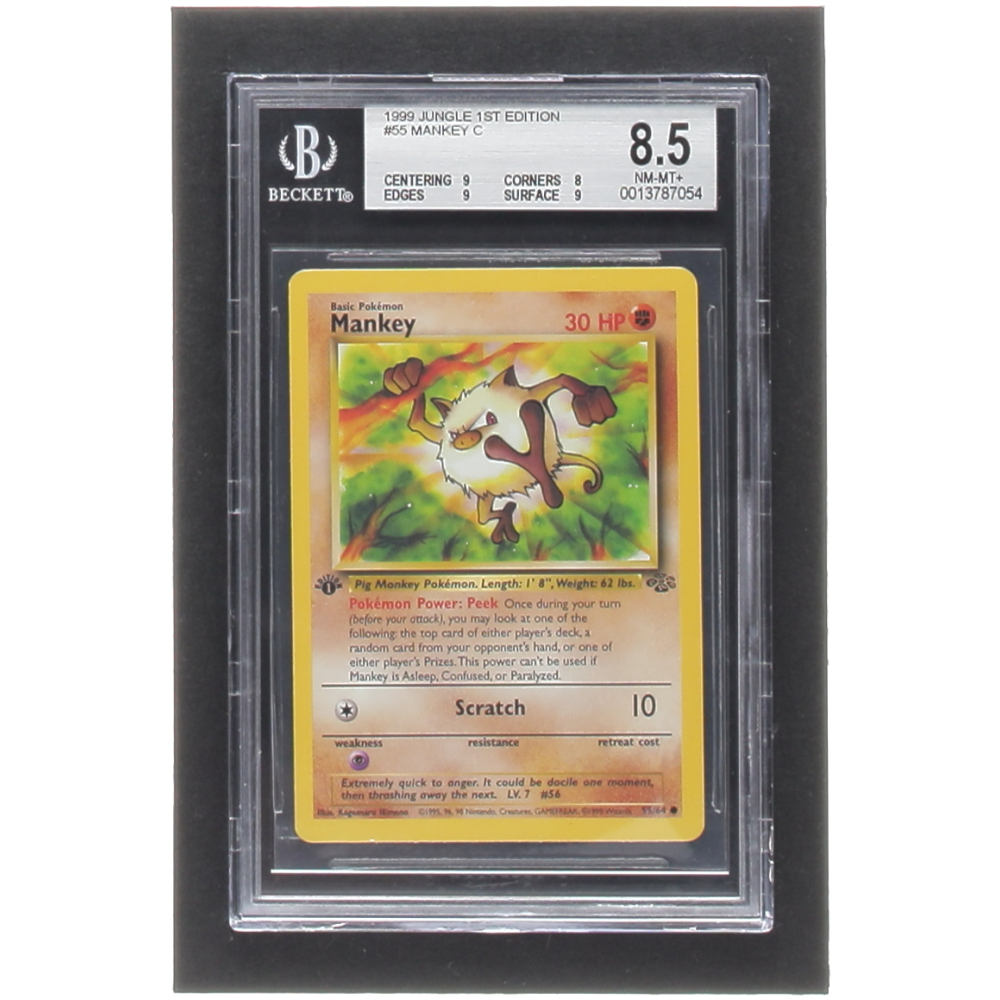 Mankey 1999 Pokemon Jungle 1st Edition #55 (BGS 8.5) | Pristine Auction