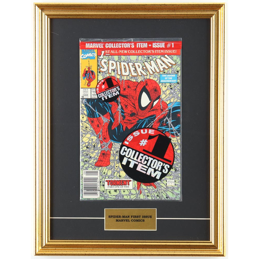 1990 "Spider-Man" Issue #1 Marvel Custom Framed Comic Book Display ...