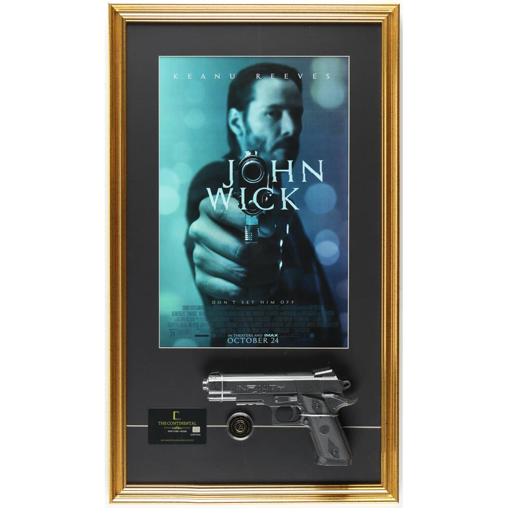 "John Wick" Custom Framed Movie Poster Display with Movie Prop Replica ...