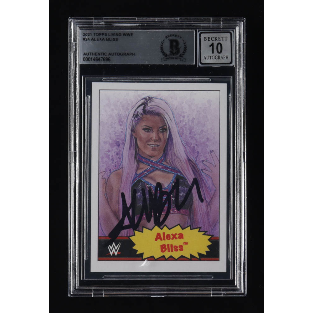 Alexa Bliss Signed 2021 Topps Living WWE #24 (BGS | Autograph Graded 10 ...