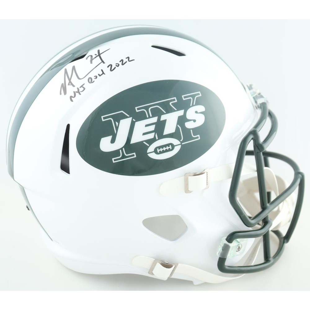 Nick Mangold Signed Jets Full-Size Speed Helmet Inscribed "NYJ ROH 2022 ...