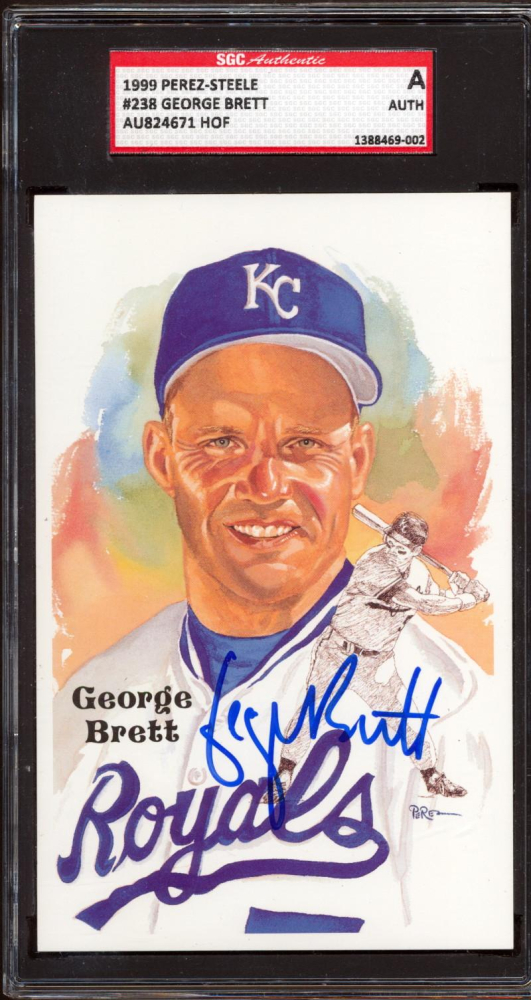 George Brett Signed LE 1999 Perez-Steele Hall of Fame Postcard #238 ...