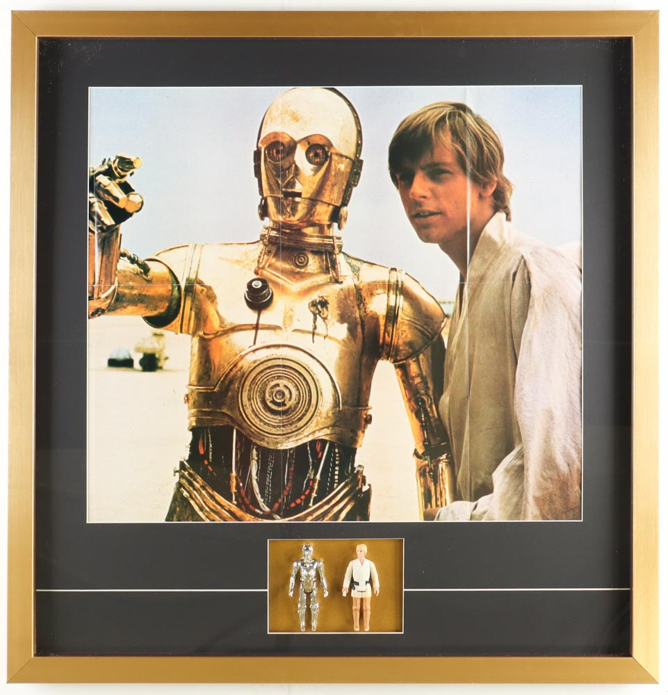 1977 "Star Wars" Custom Framed Poster Display With (2) Vintage Hasbro ...