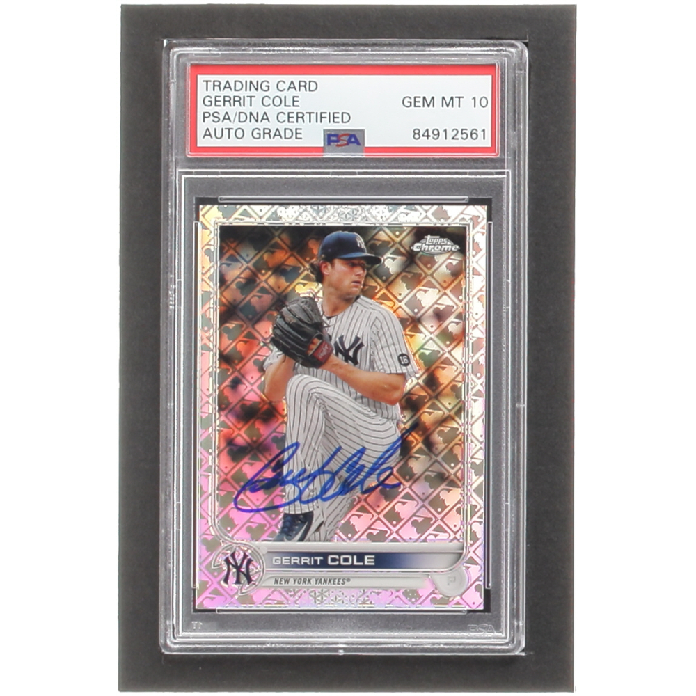 Gerrit Cole Signed 2022 Topps Chrome Logofractor #69 (PSA | Autograph ...