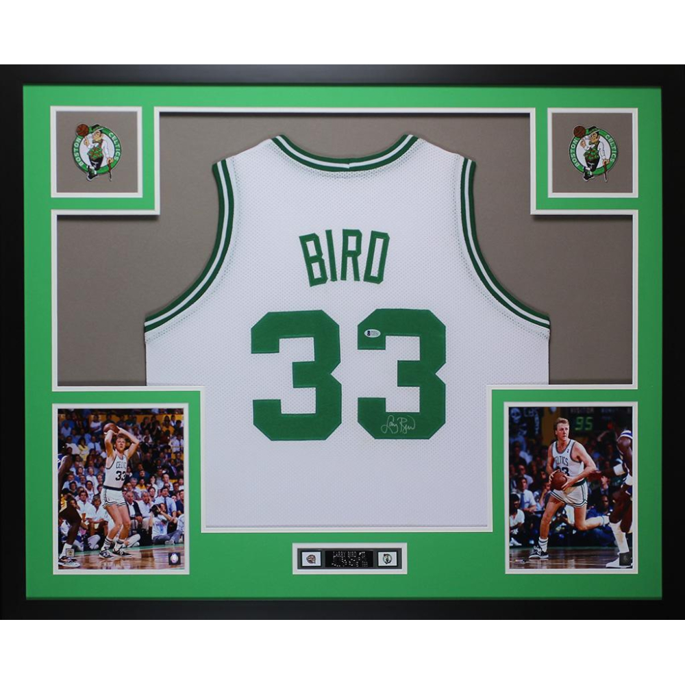 Larry Bird Signed Custom Framed Jersey Display (Beckett) | Pristine Auction
