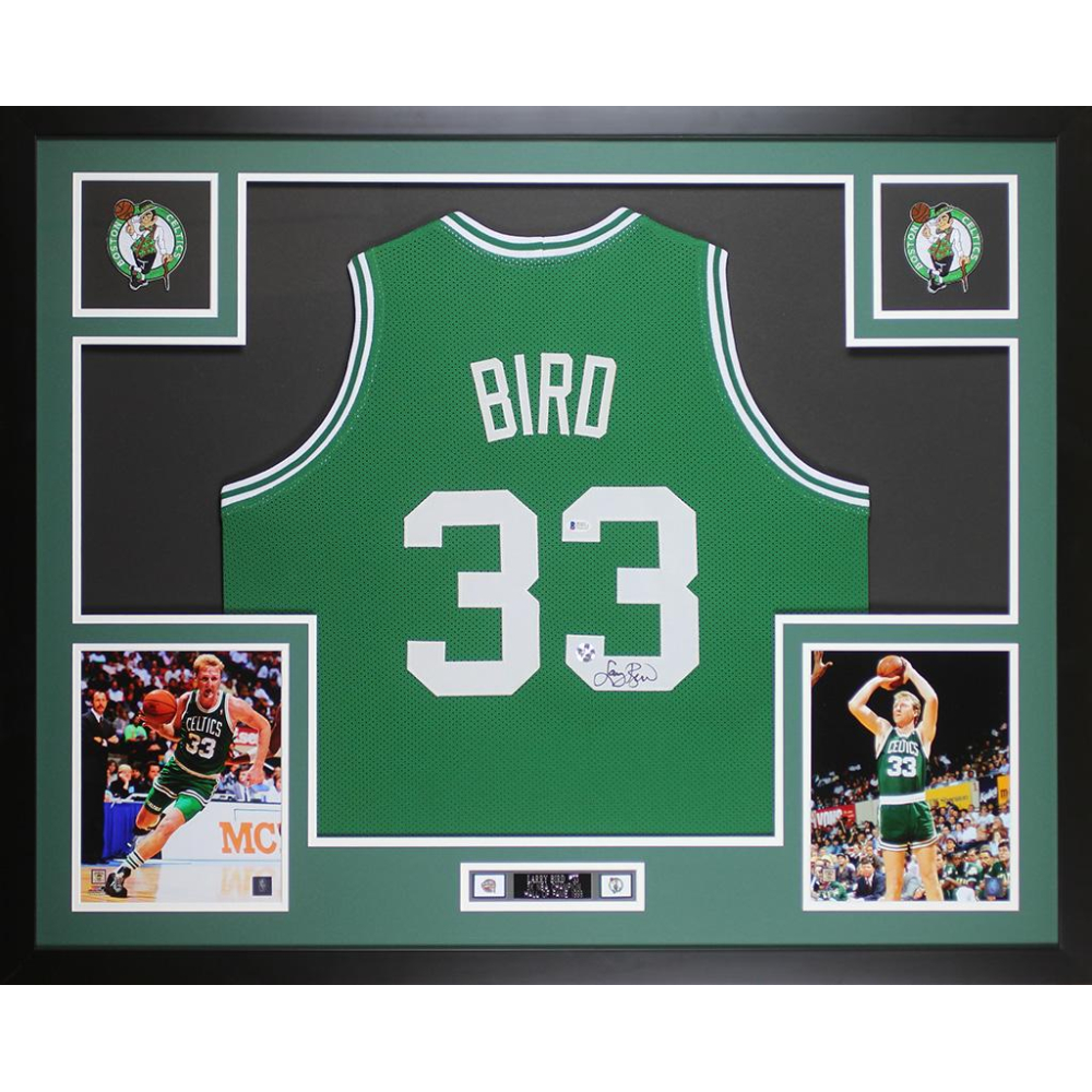 Larry Bird Signed Custom Framed Jersey Display (Beckett) | Pristine Auction