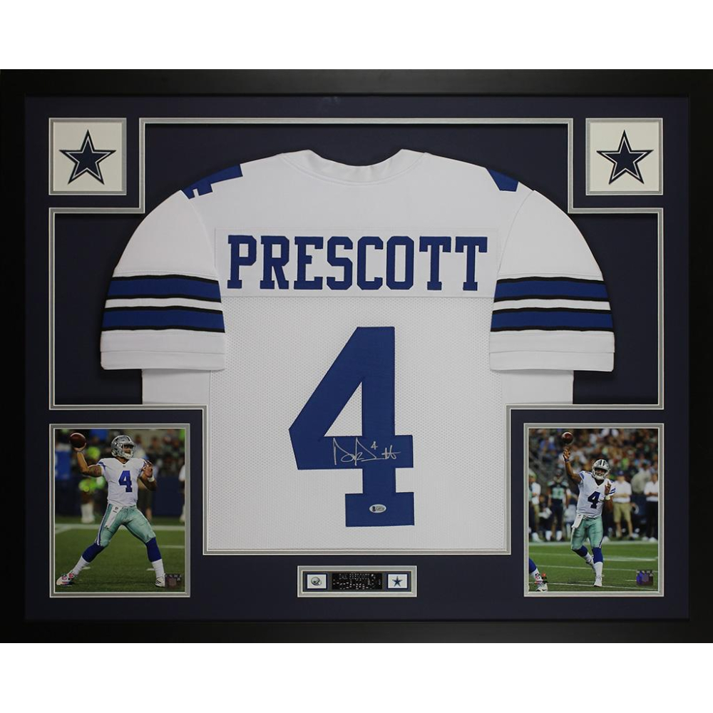 Dak Prescott Signed Custom Framed Jersey (Beckett) | Pristine Auction