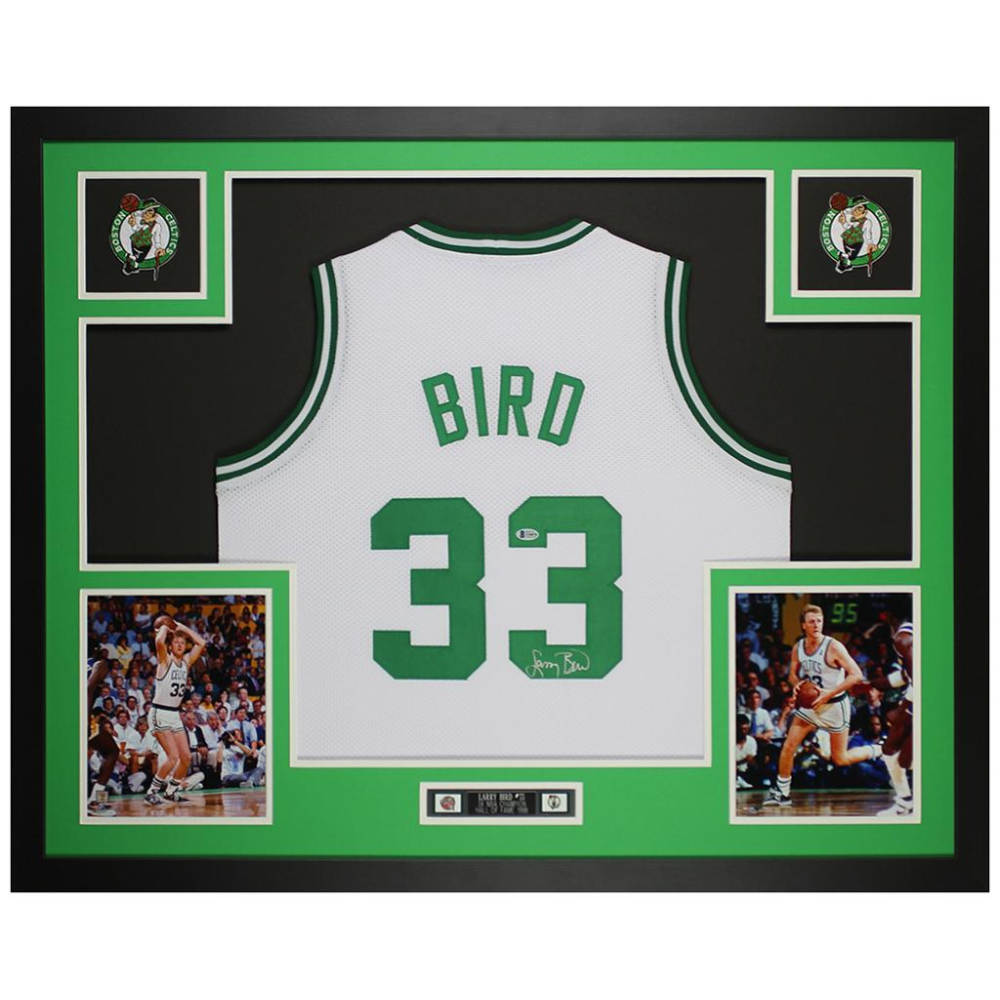 Larry Bird Signed Custom Framed Jersey Display (Beckett) | Pristine Auction
