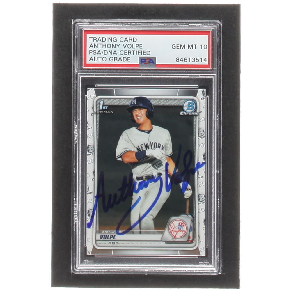 Anthony Volpe Signed 2020 Bowman Chrome Prospects #BCP139 (PSA ...